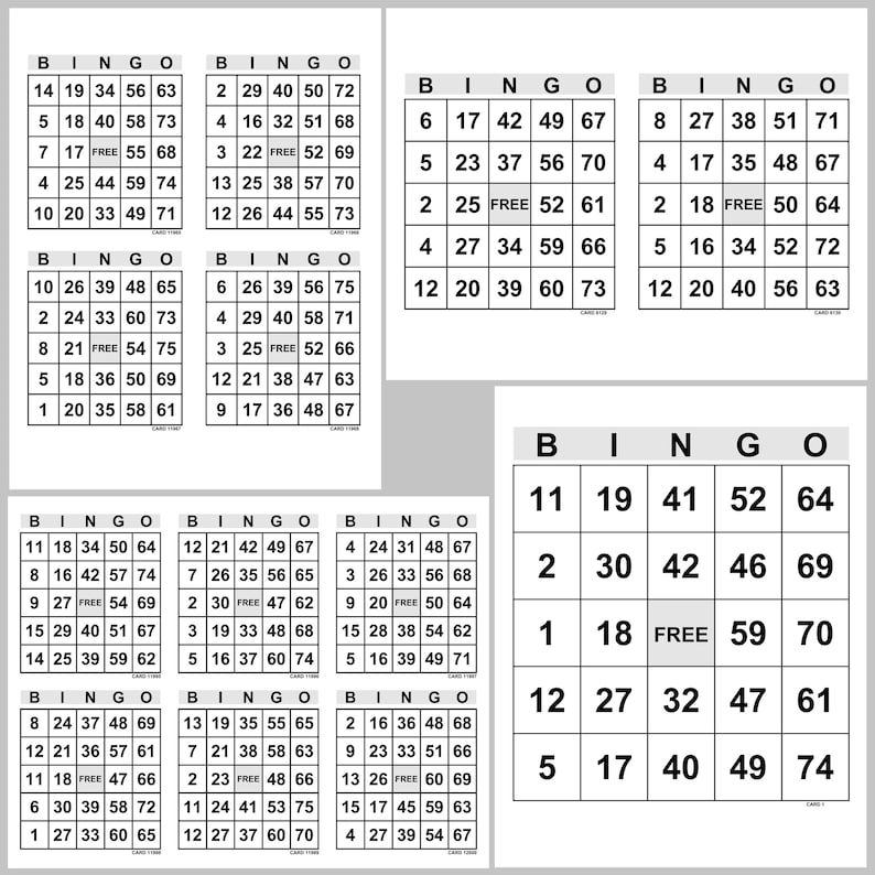 Bingo 12,000 Printable Cards. Fun Party Game - Etsy