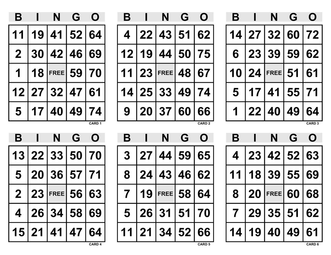 Bingo 12,000 Printable Cards. Fun Party Game - Etsy
