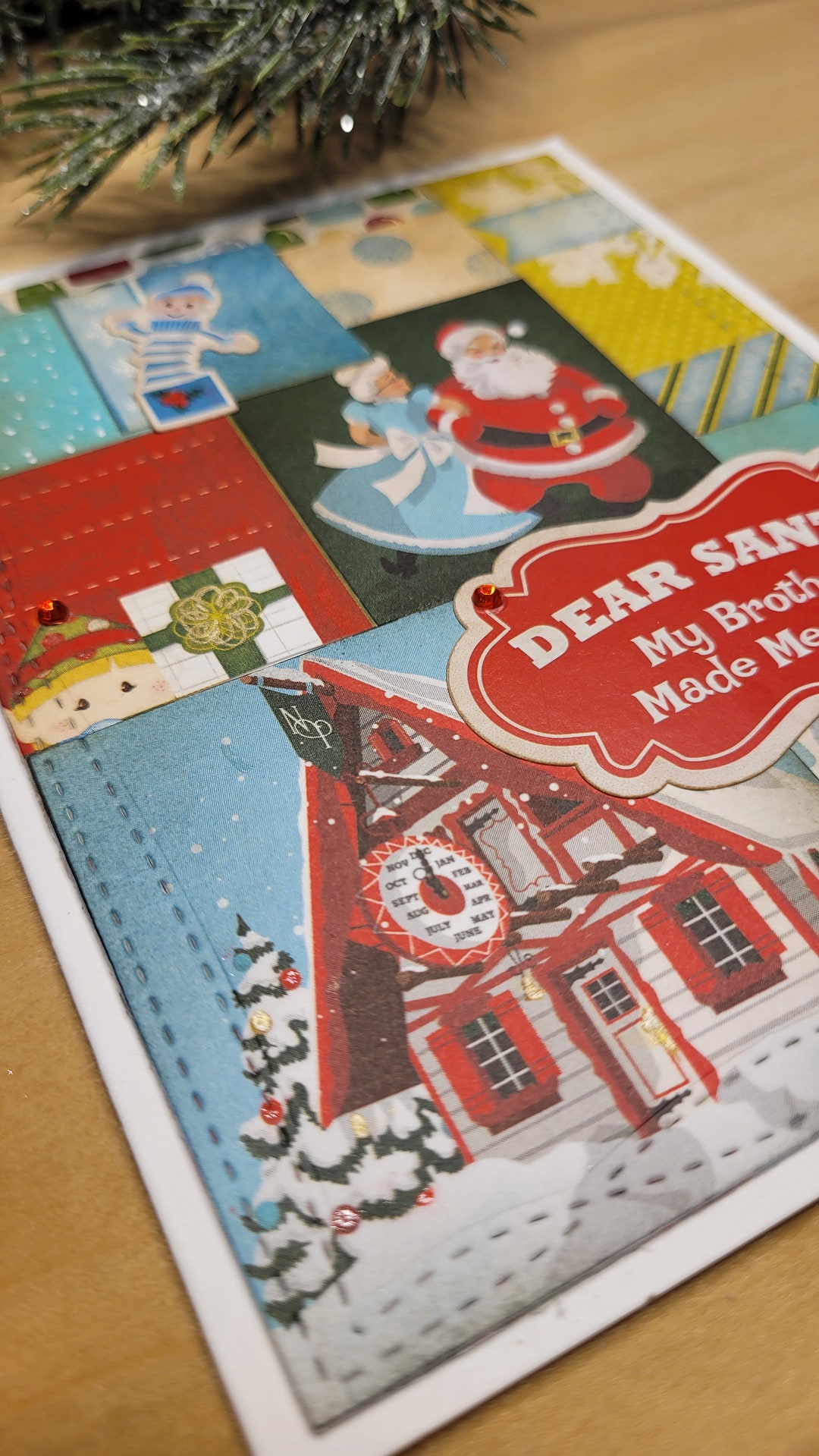 Set of 3 Handmade Christmas Greeting Cards - Etsy