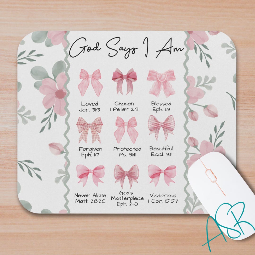 God Says I Am Mouse Pad, Christian Mouse Pad, Bible Verse Mouse Pad ...