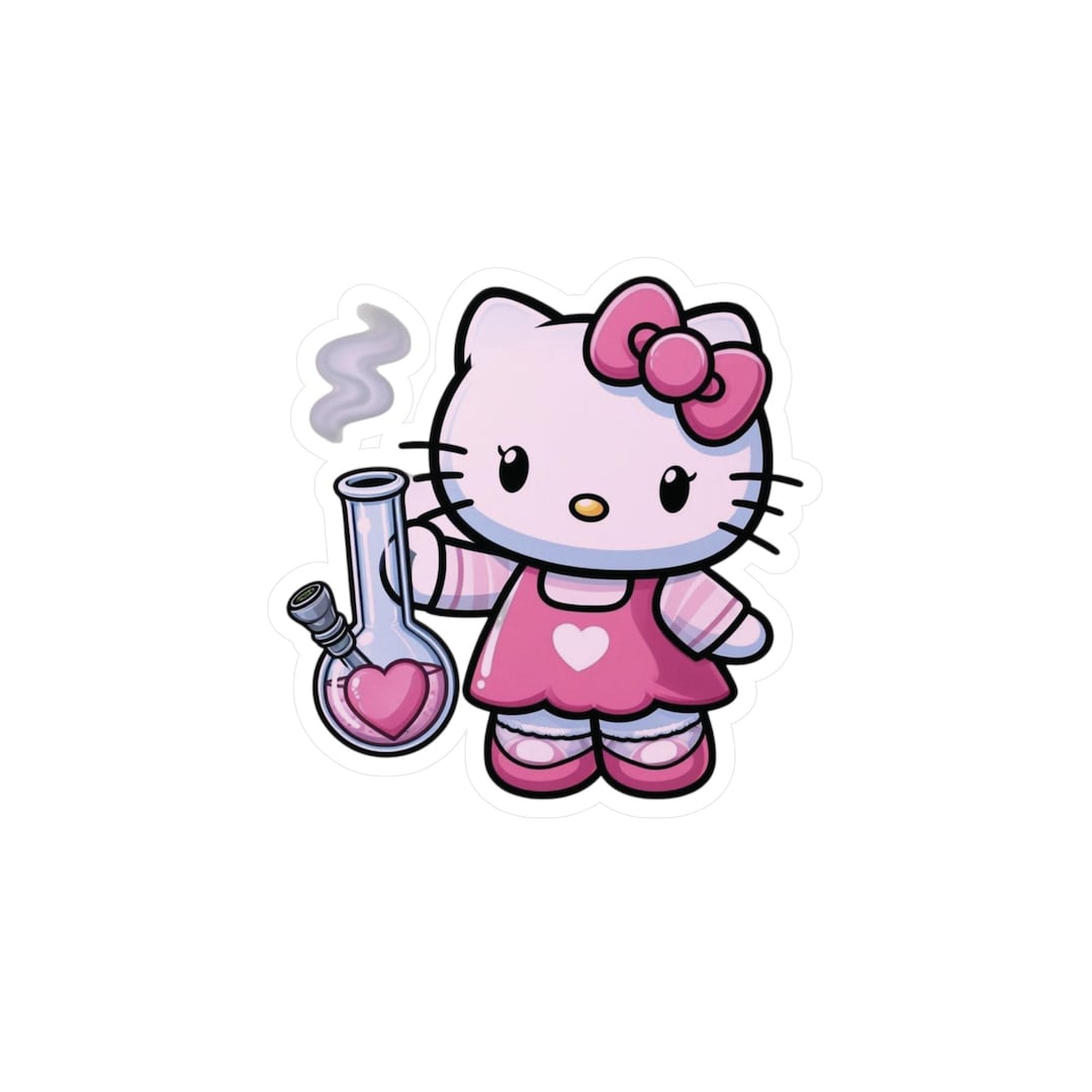 Cute Hello Kitty Vinyl Decals, Aesthetic Stickers for Laptops, Car ...