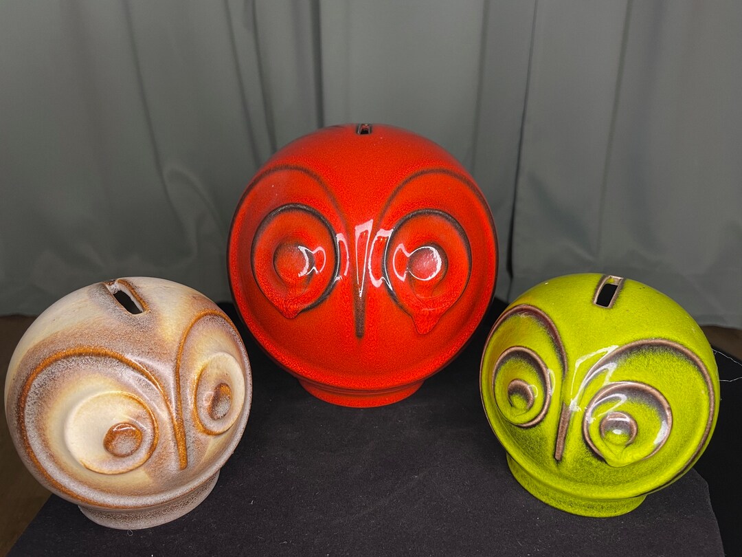 Steuler Ceramic Oval. Steuler 357/15 Zyklon. A Set of 3 Piggy Banks ...