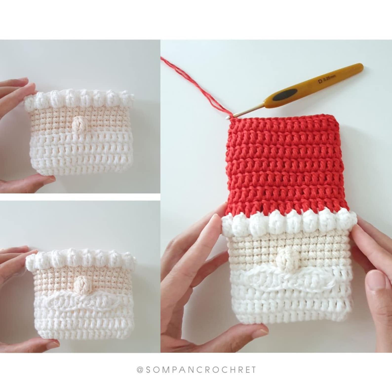 CROCHET PATTERN | Christmas Bags | Santa Claus Bags | Small Gift Bags ...