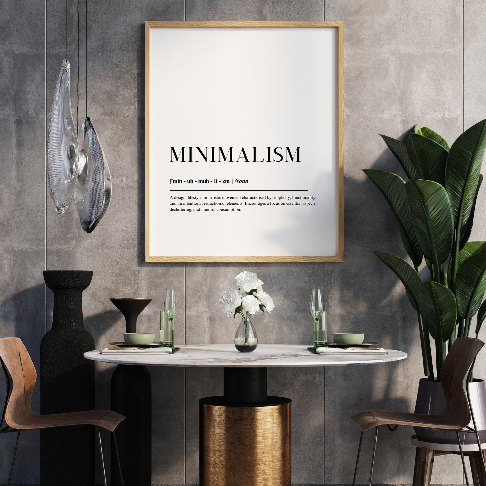 Minimalism Definition Poster: Celebrating Simplicity and Elegance in a ...