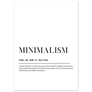 Minimalism Definition Poster: Celebrating Simplicity and Elegance in a ...