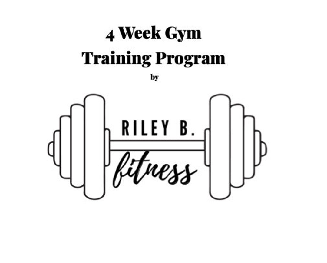 4 Week Gym Training Program - Etsy