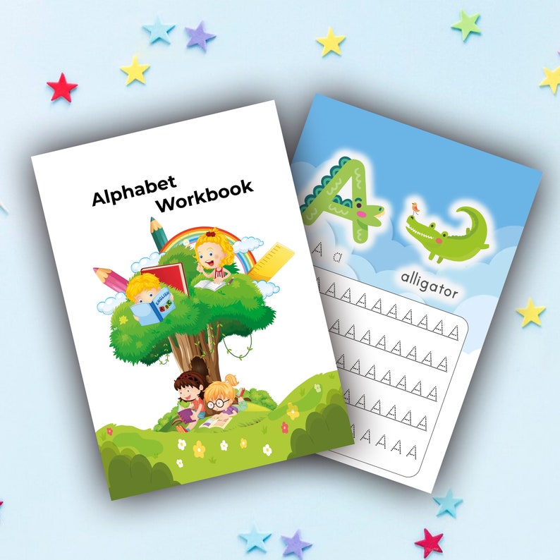 Alphabet Workbook Kids ,montessori Method,digital Activity Prints for ...