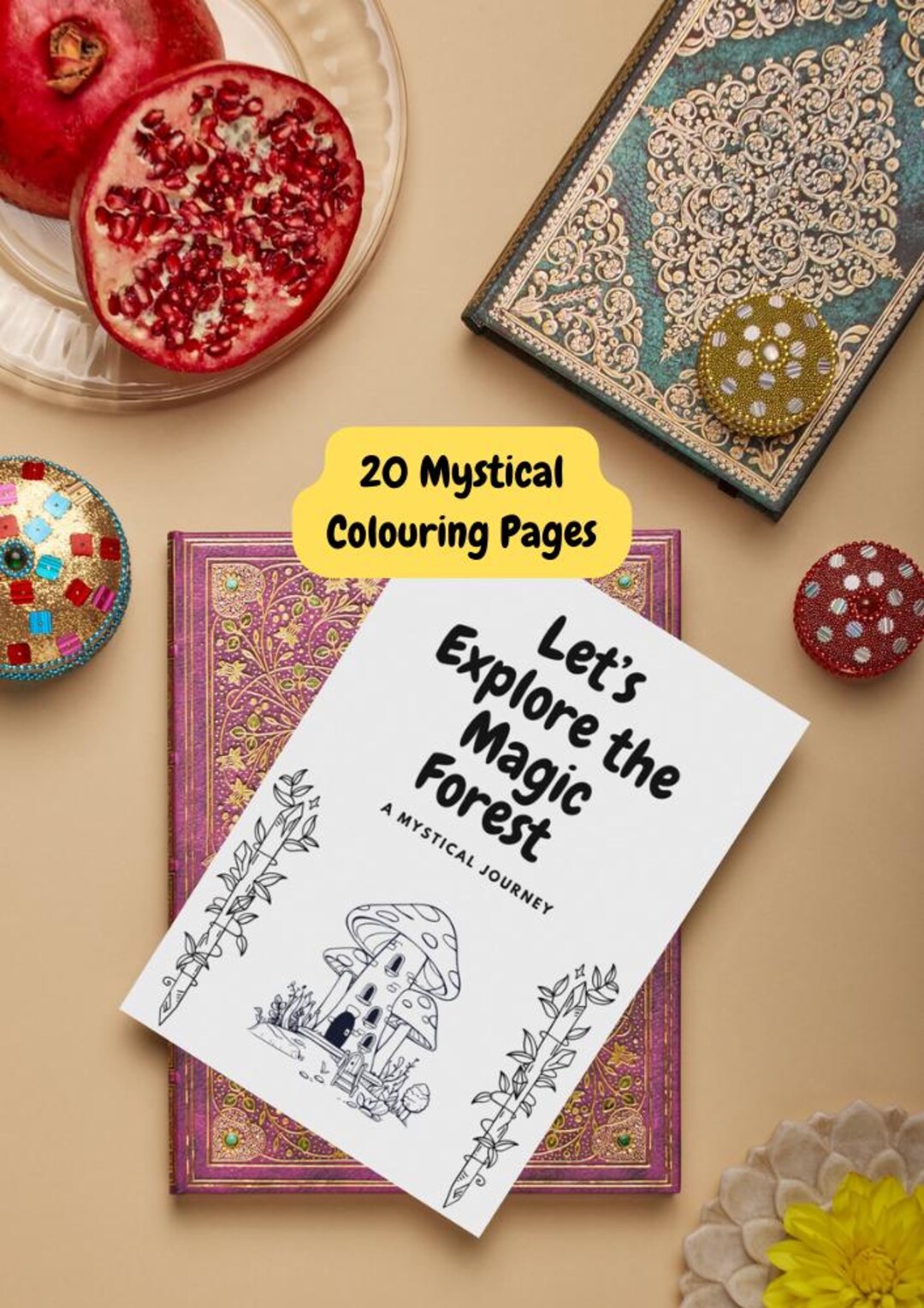 Let's Explore the Magic Forest Digital Colouring Book | Printable ...