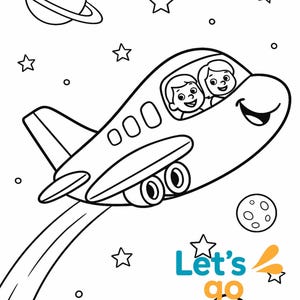 Airplane Coloring Book: Jets, Helicopters & More (PDF + PNG) - Etsy