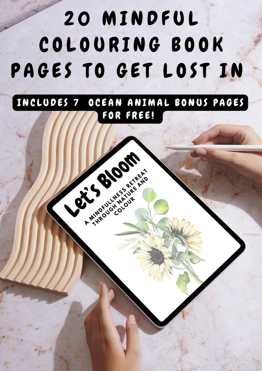 Mindfulness Colouring Book: Nature Art Therapy (printable PDF) - Etsy