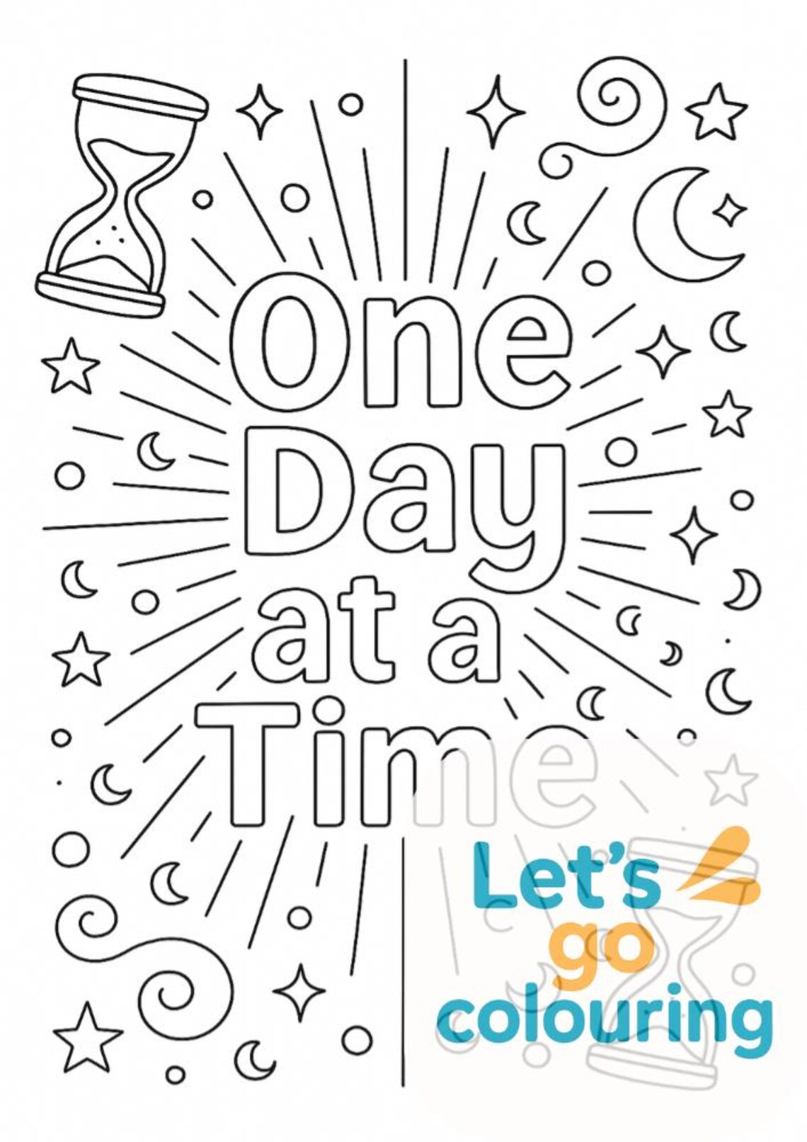 Positive Affirmations Coloring Book: 20 Printable Pages (digital ...