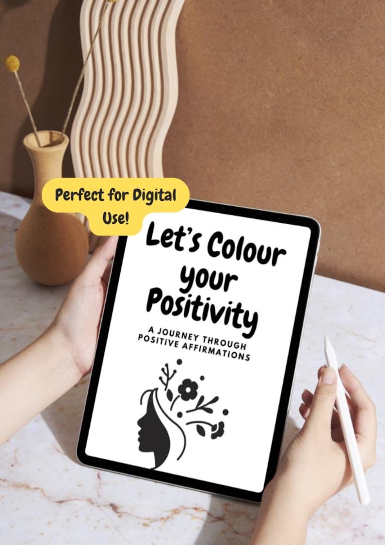 Positive Affirmations Coloring Book: 20 Printable Pages (digital ...