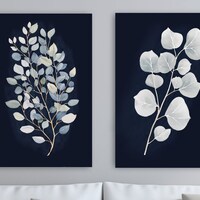 Poppy Flower Line Drawing Kitchen Wall Art Diptych Art Sunflower ...