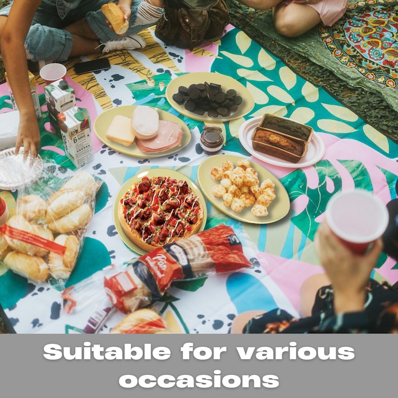 6 Pack Plastic Platters Party Serving Plastic Trays for Appetizers ...