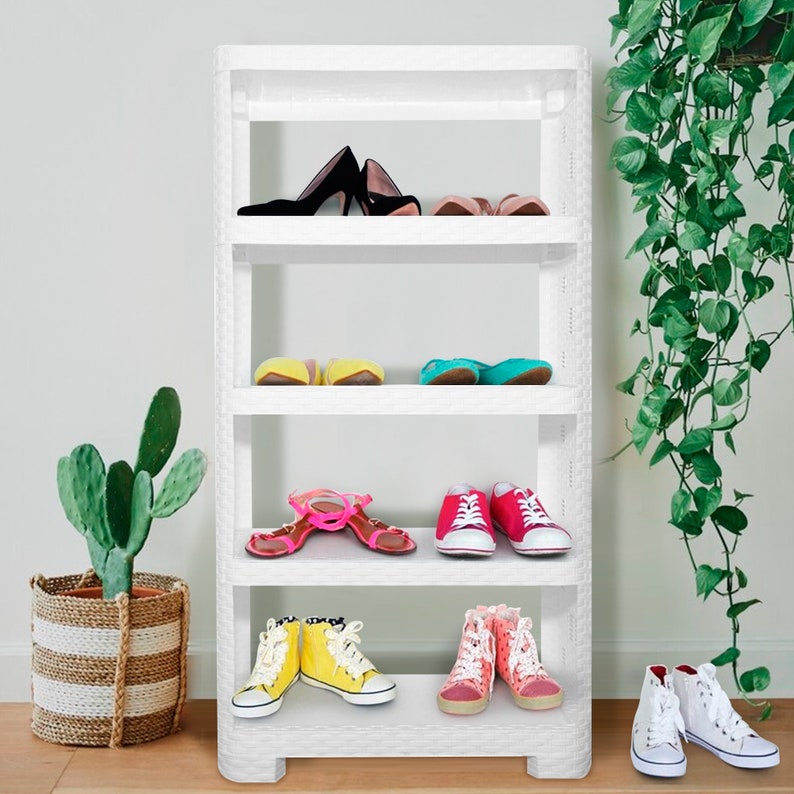 5 Tier Plastic Shelving Unit Outdoor Shelves Storage Rack - Etsy