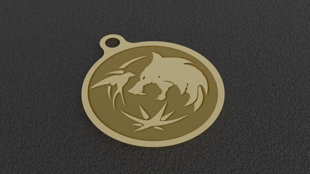 5 Pcs Geralt Wolf Head Charm, Witcher Necklace, Wolf School Geralt of ...