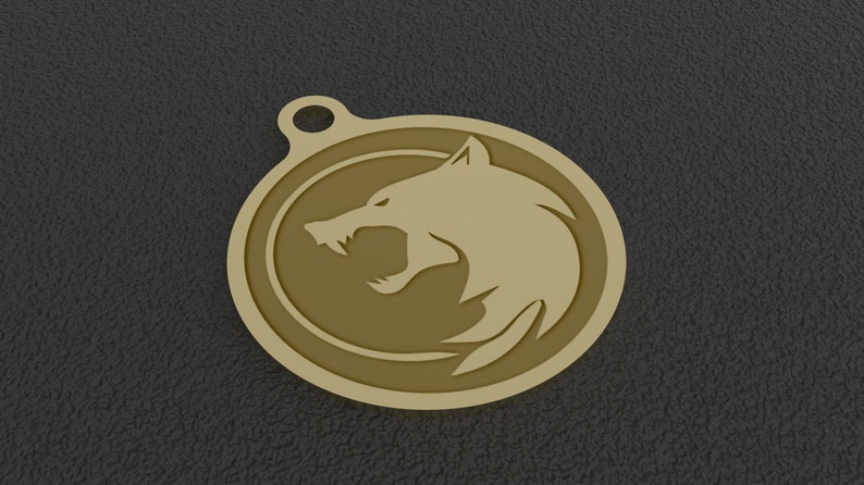 5 Pcs Witcher Wolf Head Charm, Witcher Necklace, Wolf School Geralt of ...