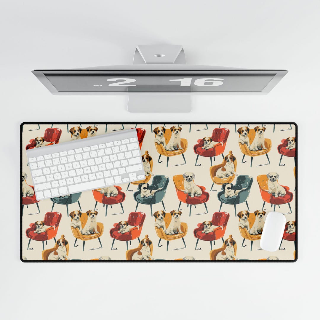 Dog Mouse Pad Cute Dog Desk Mat Pet Theme Office Decor Animal Mouse Pad ...