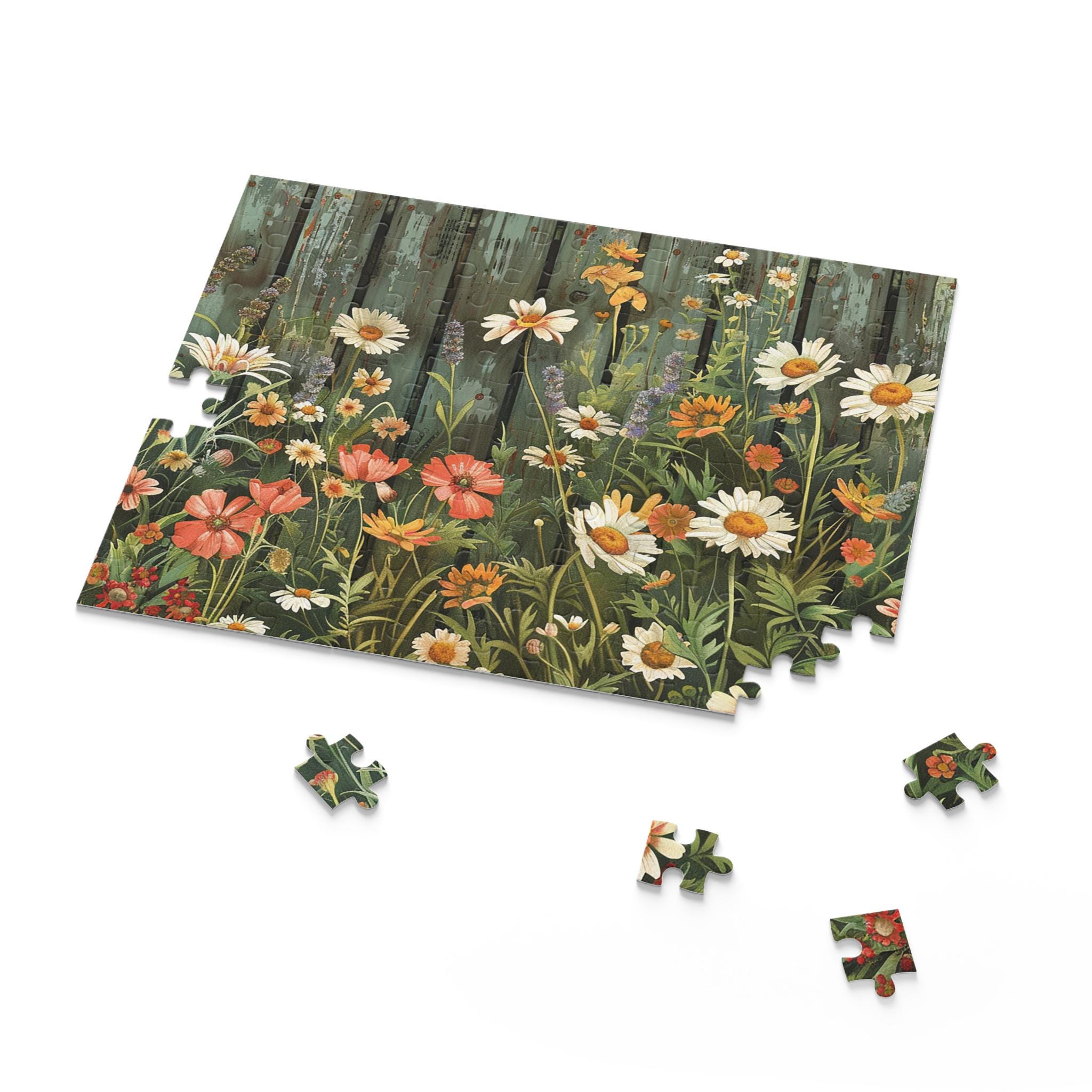 Wildflower Garden Jigsaw Puzzle (120, 252, 500-piece) Garden Puzzle ...