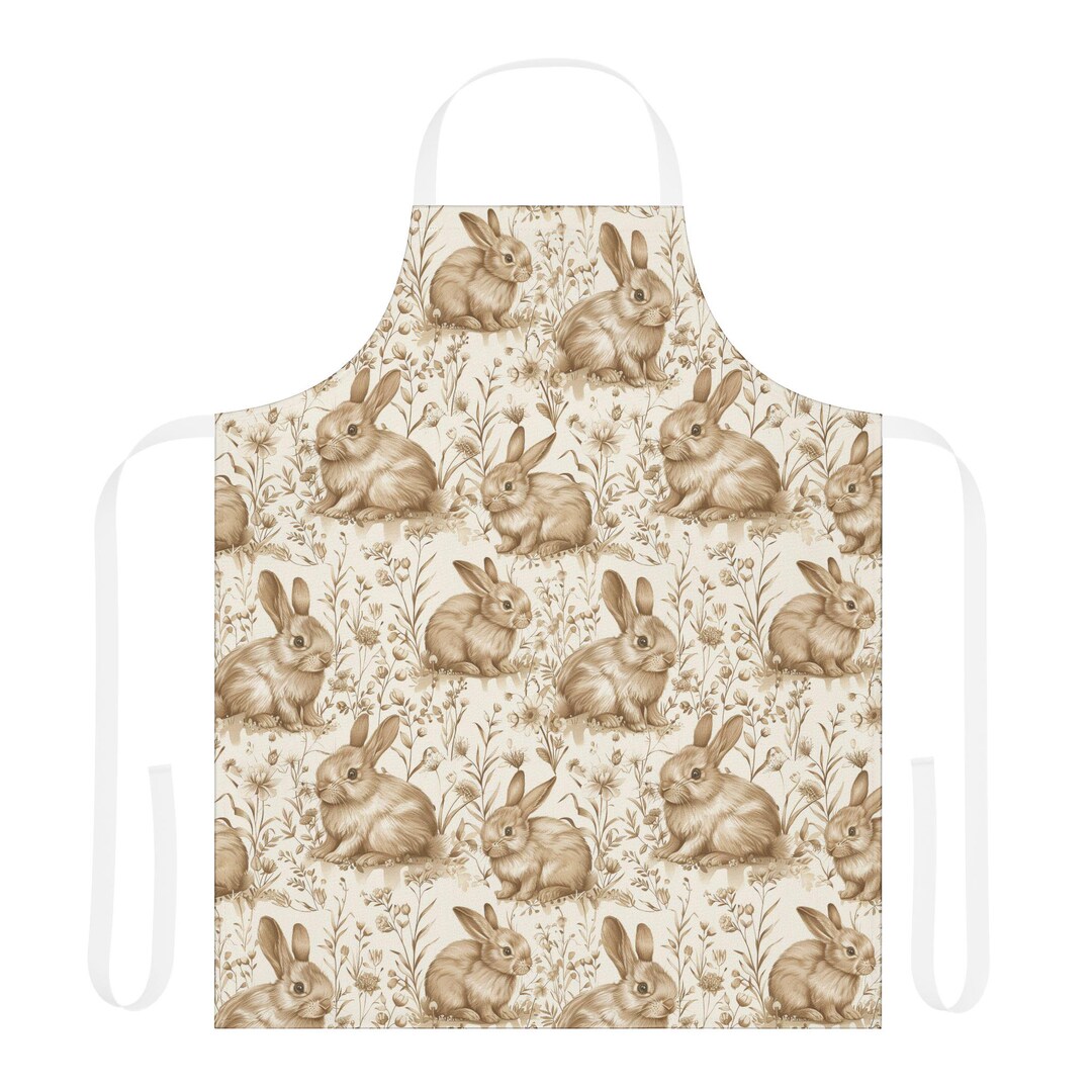 Bunny Apron Rabbit Kitchen Apron Easter Bunny Apron Woodland Bunny ...