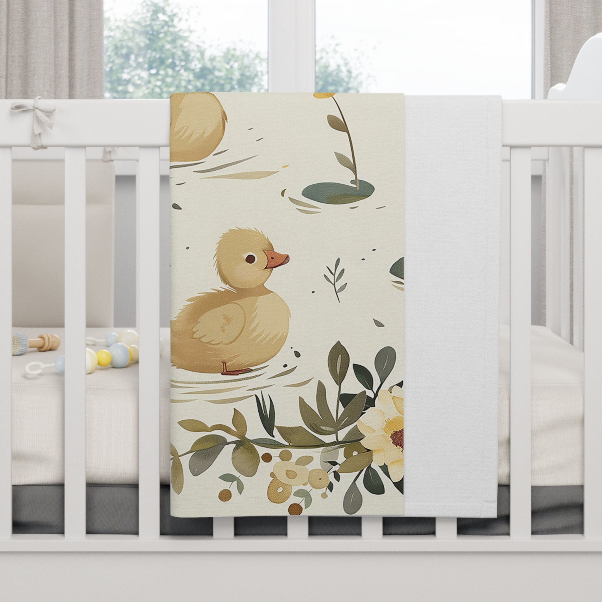 Duckling Baby Blanket, Duck Baby Blanket, Duck Nursery Blanket, Bird ...