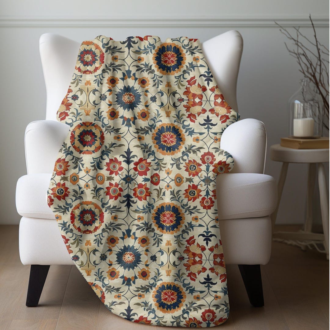 Turkish Blanket Ethnic Bedding Bohemian Blanket Exotic Pattern Throw ...