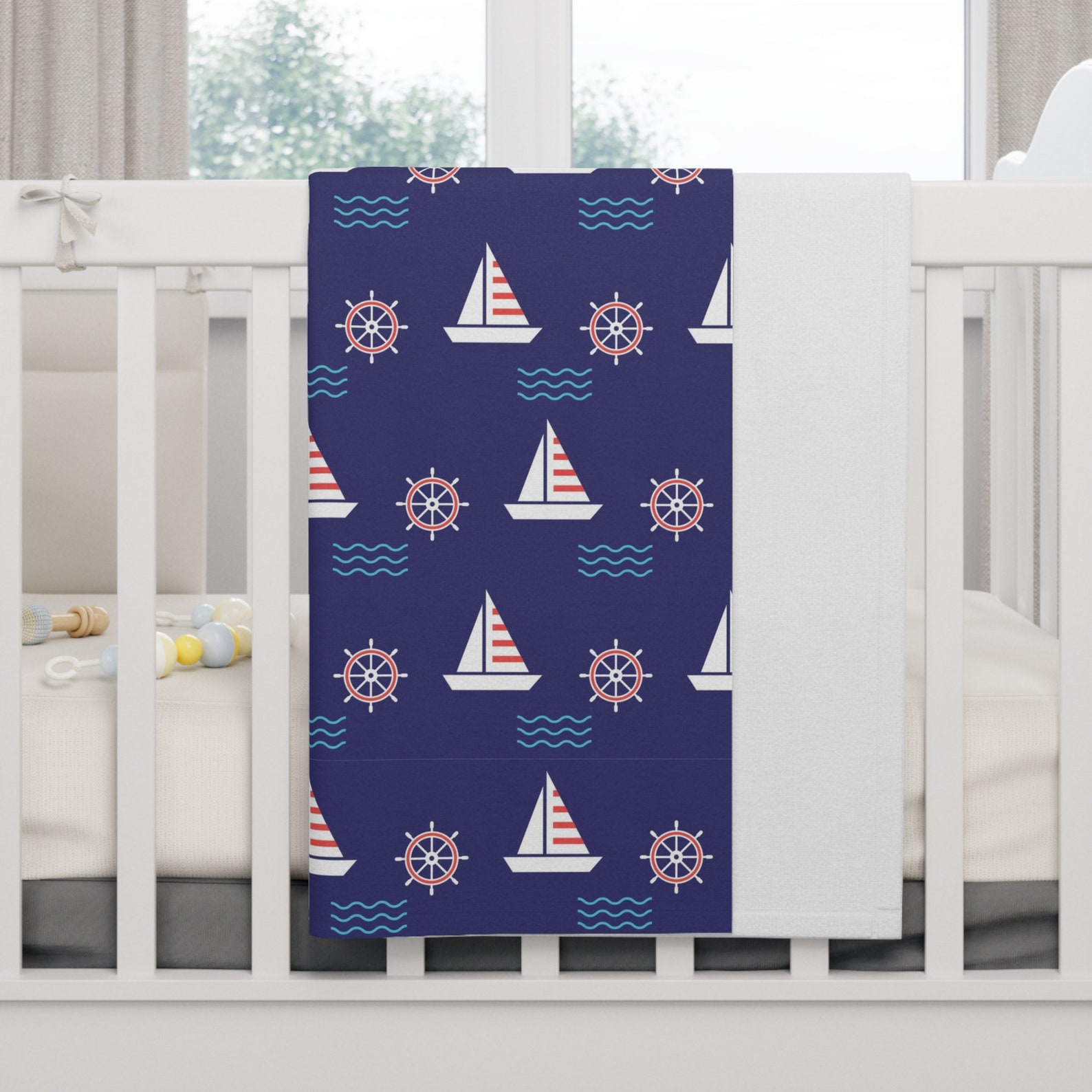 Sailing Boats Baby Blanket Yacht Baby Blanket Nautical Baby Blanket ...