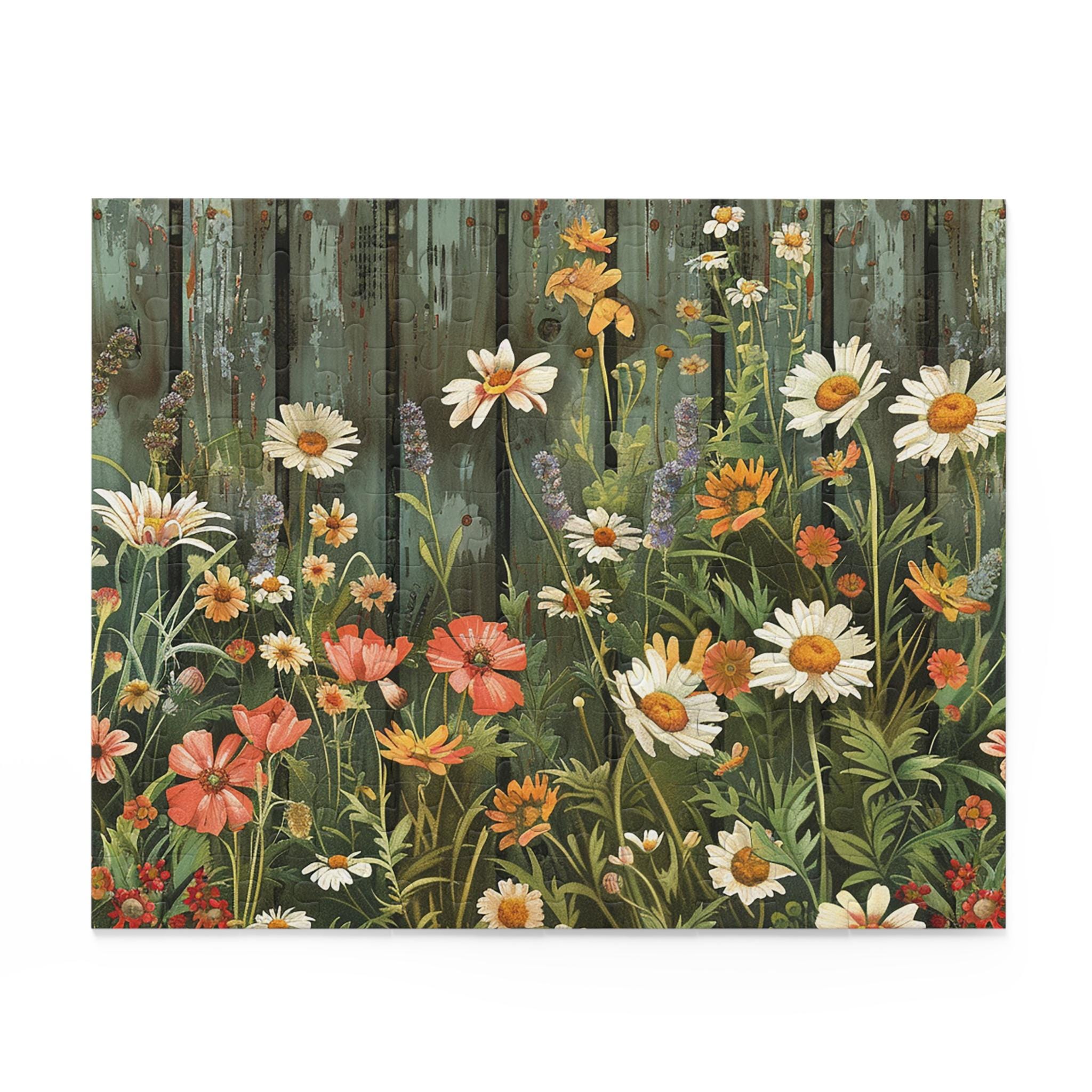 Wildflower Garden Jigsaw Puzzle (120, 252, 500-piece) Garden Puzzle ...