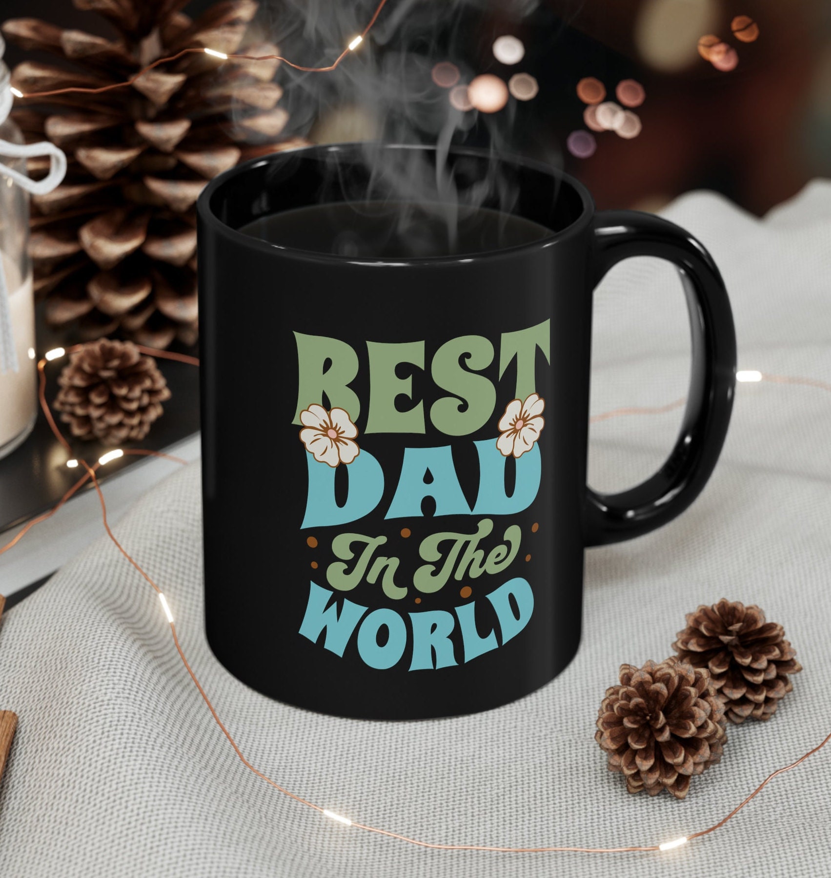 Best Dad World Black Mug, Best Dad Mug, Black Mug, Father Mug, Granddad ...