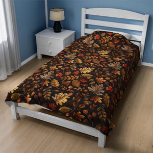 Autumn Leaves Blanket Fall Leaf Throw Autumn Home Decor Fall Aesthetic ...
