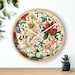 Vintage Floral Wall Clock Flower Wall Clock Rustic Flora Decor ...