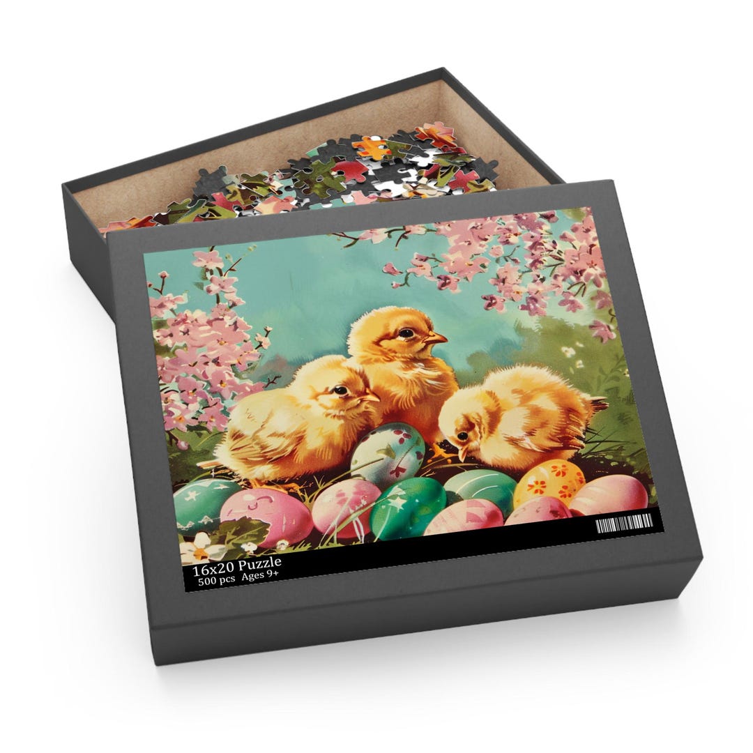 Vintage Easter Chicks Jigsaw Puzzle (120, 252, 500-piece) Nostalgic ...