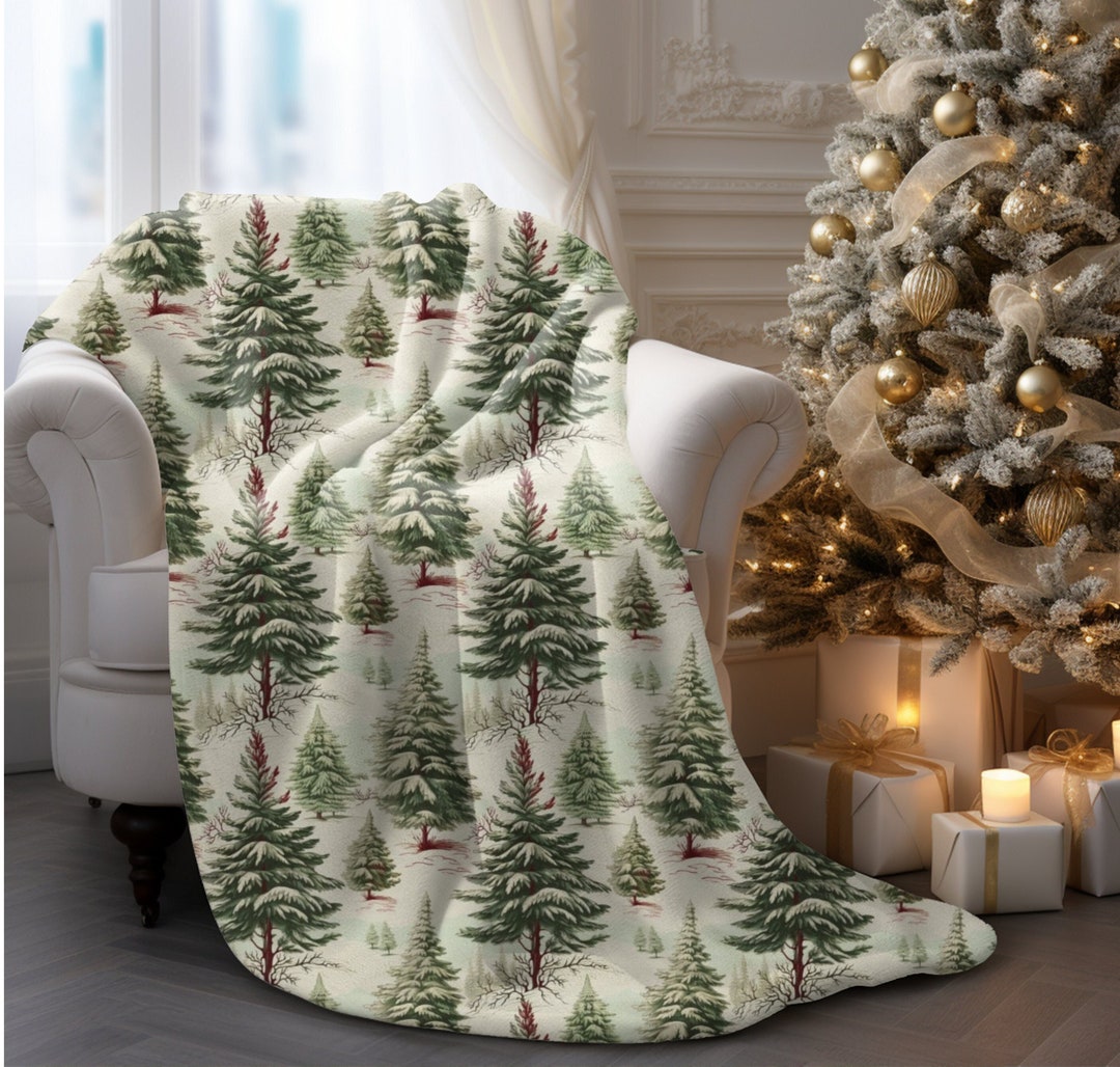 Christmas Tree Blanket Christmas Tree Throw Rustic Christmas Winter ...