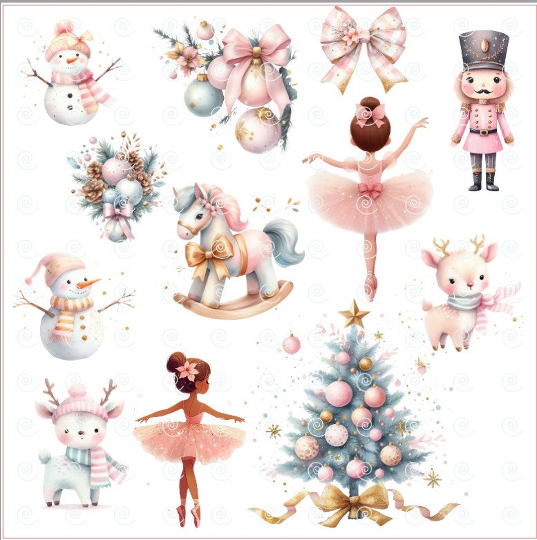 Christmas Pink Nutcracker Clipart Pack / Ballet Clipart / Nutcracker ...