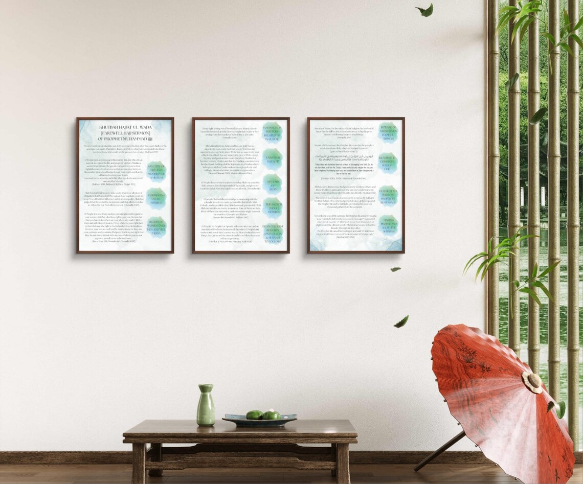 Last Sermon - Prophet Muhammad SAW (4 Different Colour Themes) - Delve ...