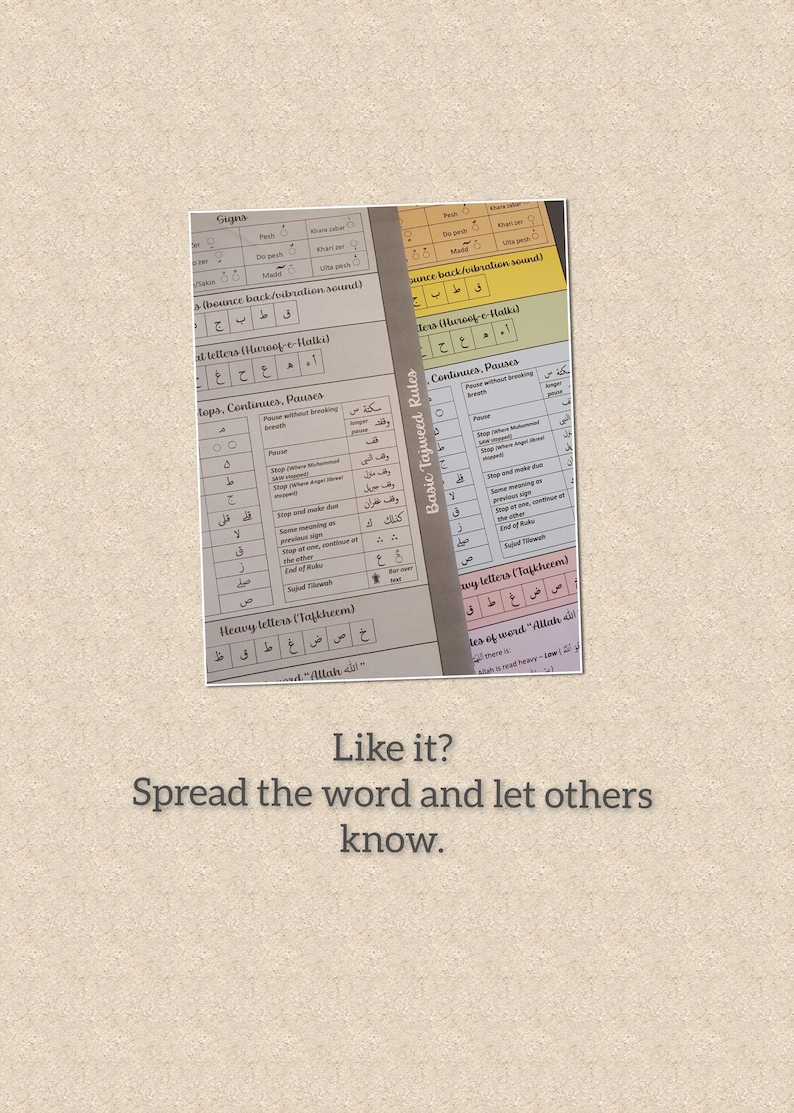 Basic Tajweed Rules Card - Unlock the Joy of Quran Learning - Etsy