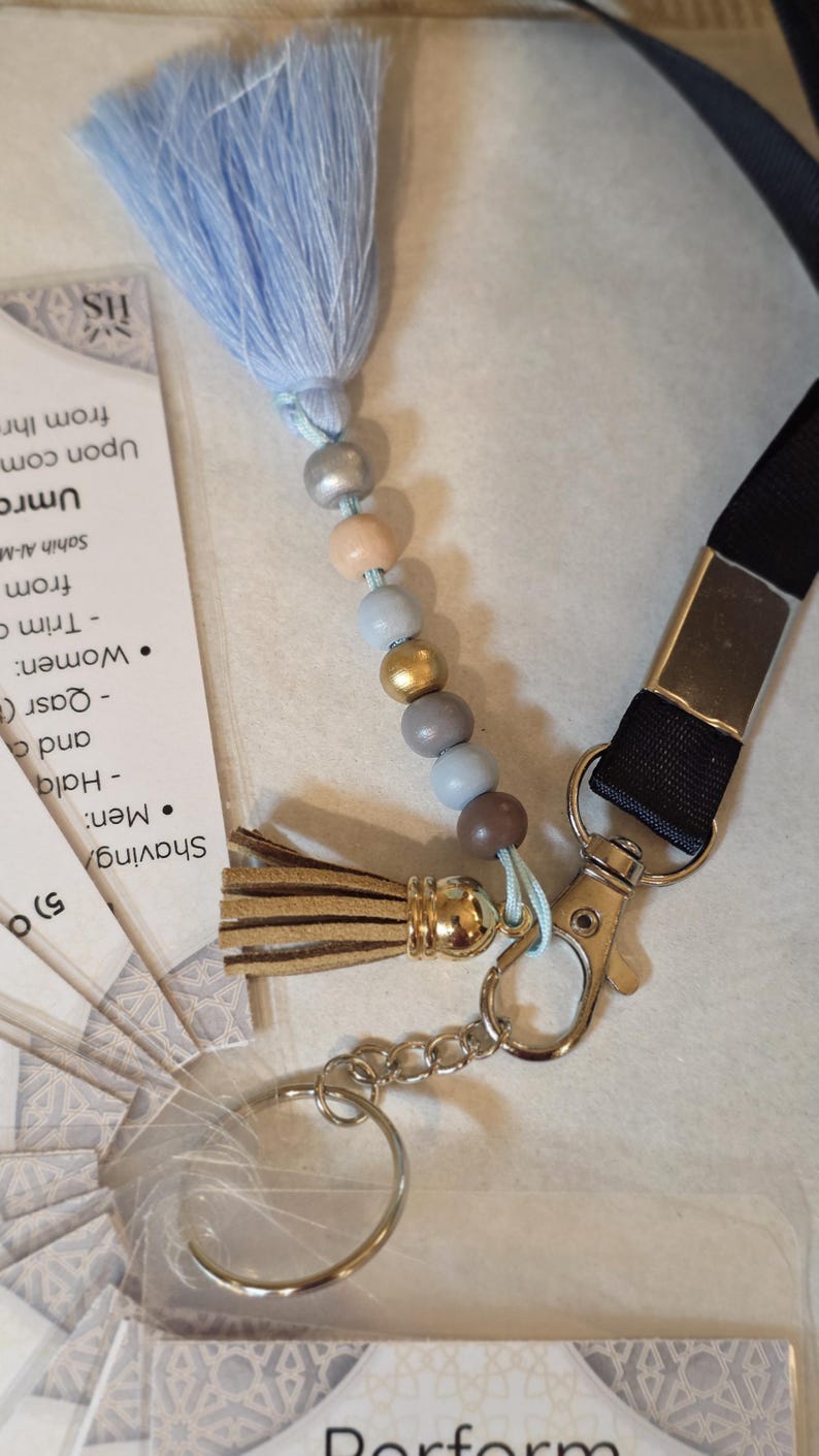 Umrah Dua Cards With Tawaf Tasbih & Lanyard | Step-by-step Guide ...