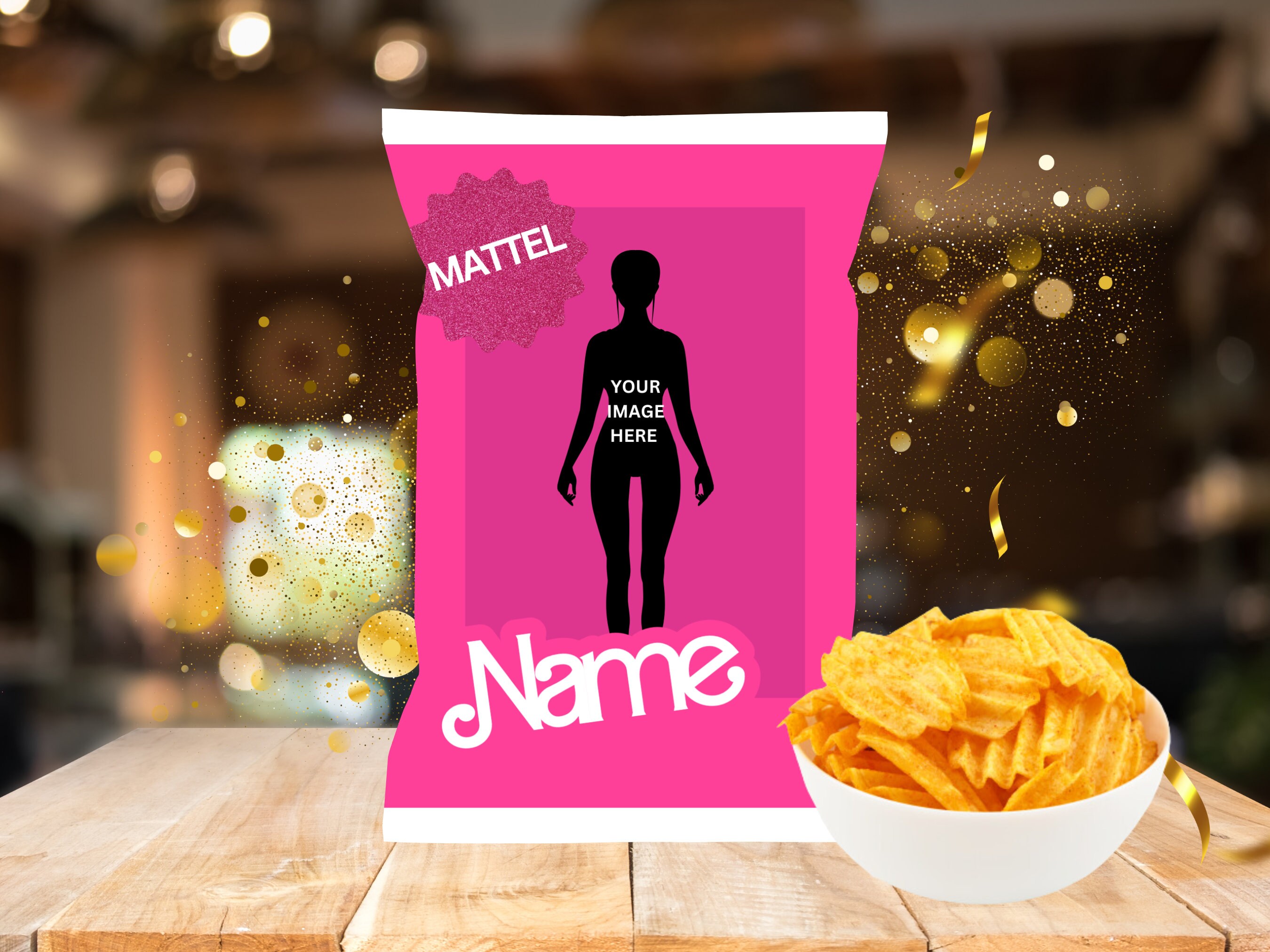 Barbie Chip Bag, Barbie Theme Party, Barbie Party Treats, Custom Barbie ...