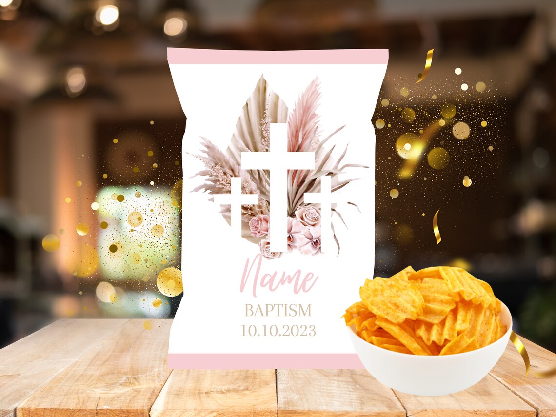 Baptism Chip Bag, Christening Chip Bag, Baptism Party, Christening ...