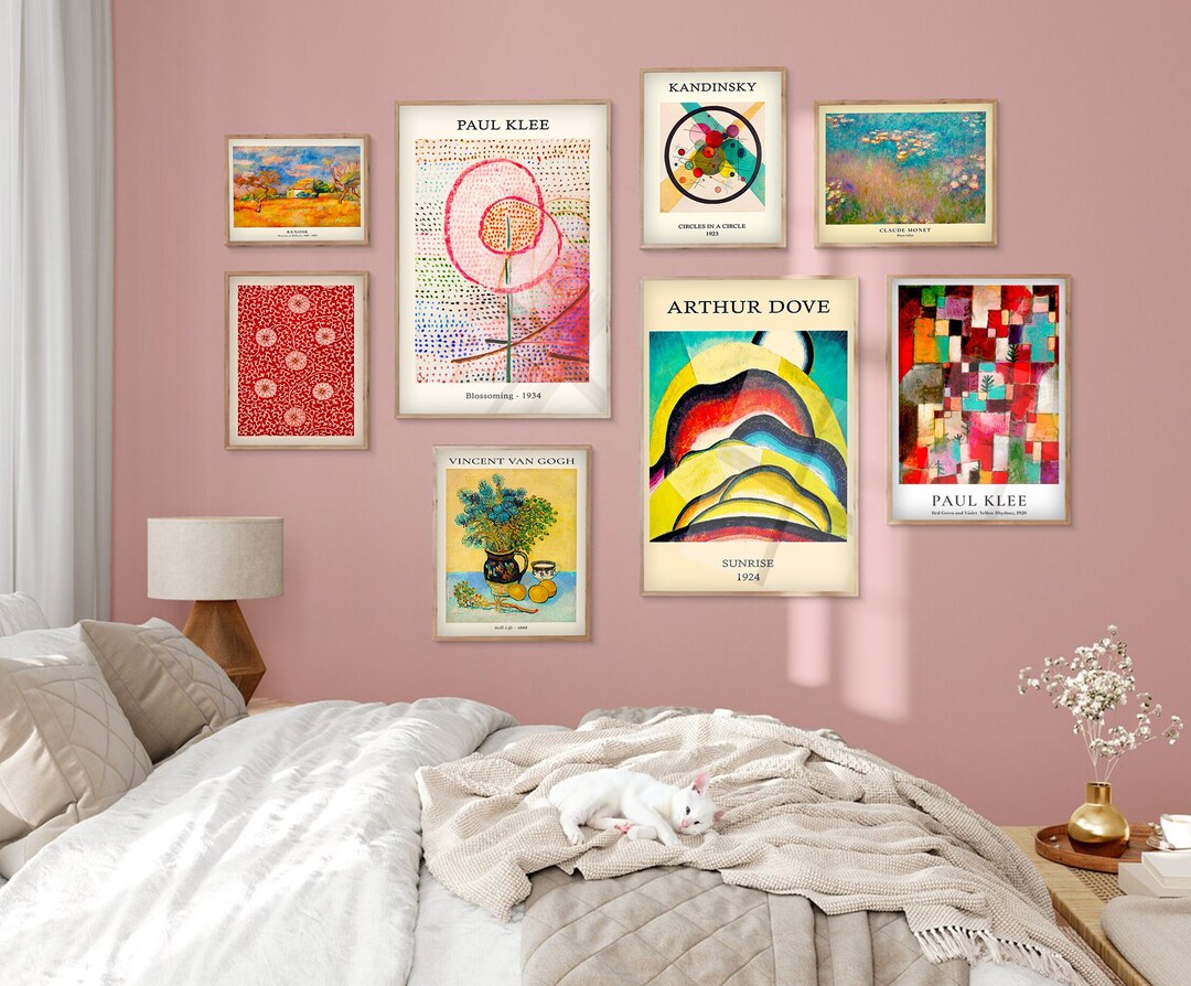 Gallery Wall Set of 8 Vintage Wall Arts for Home Decor, Maximalist Home ...