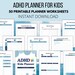 Printable Adhd Worksheets for Kids Pdf | Childrens Adhd Planner - Etsy