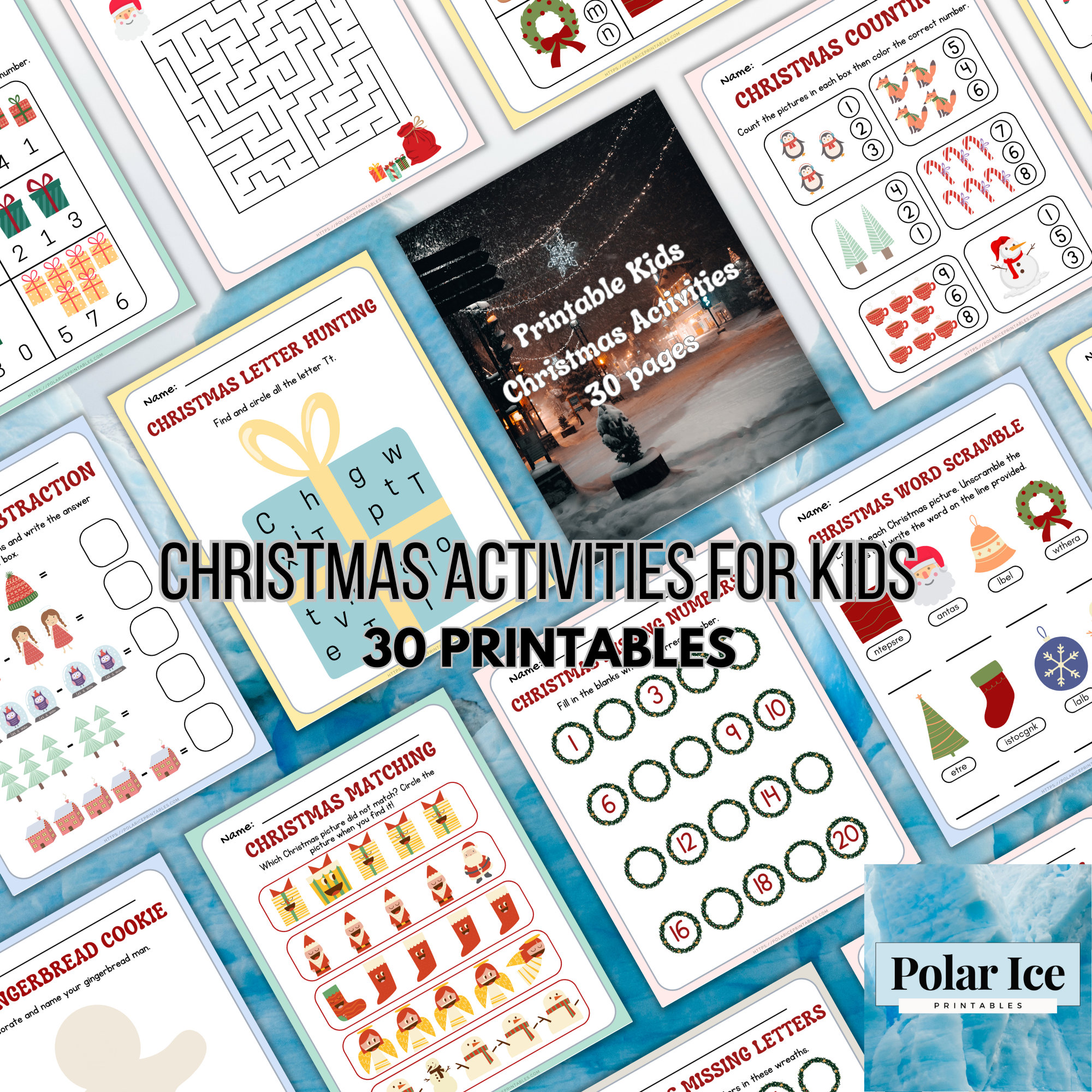 Printable Kids Christmas Activities Packs Christmas Coloring, Printable ...