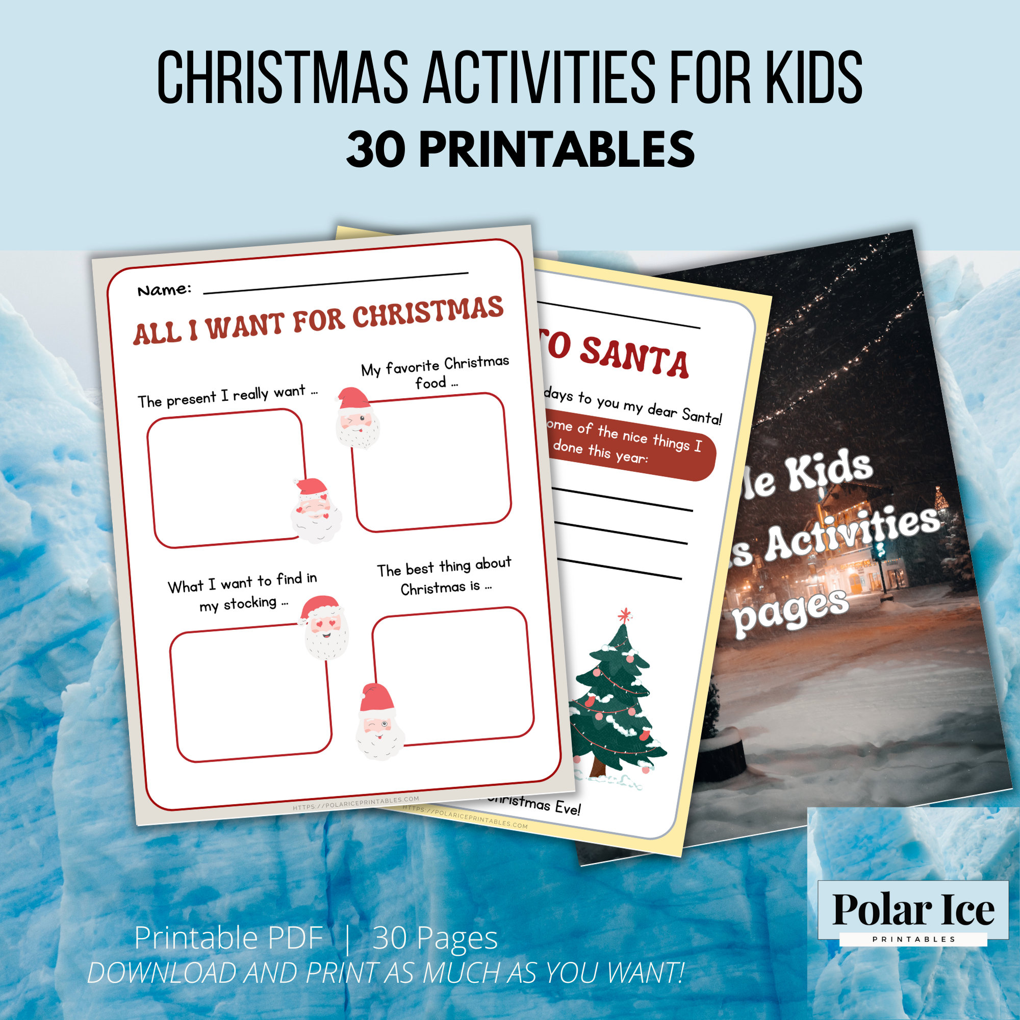 Printable Kids Christmas Activities Packs Christmas Coloring, Printable ...