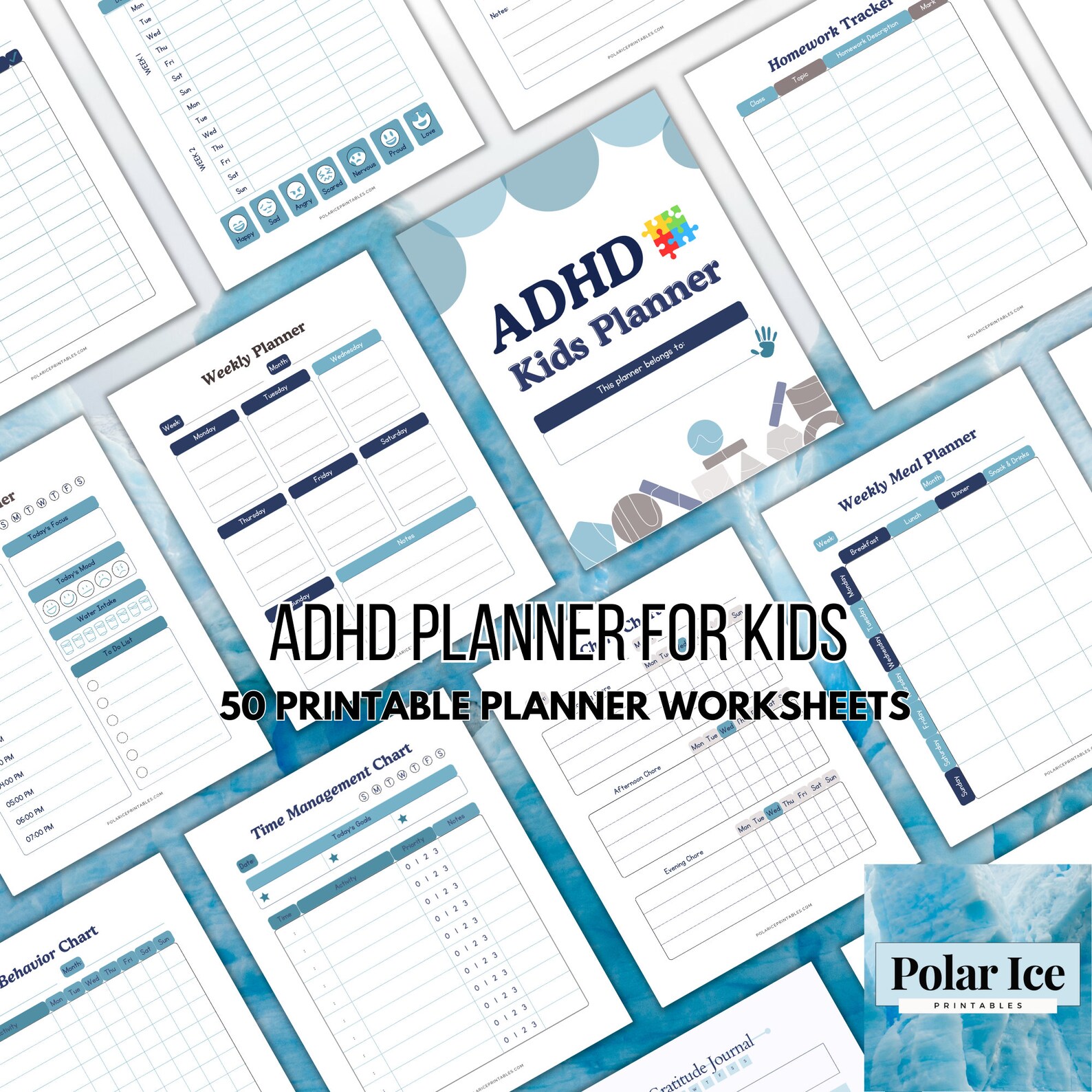 Printable Adhd Worksheets for Kids Pdf | Childrens Adhd Planner - Etsy
