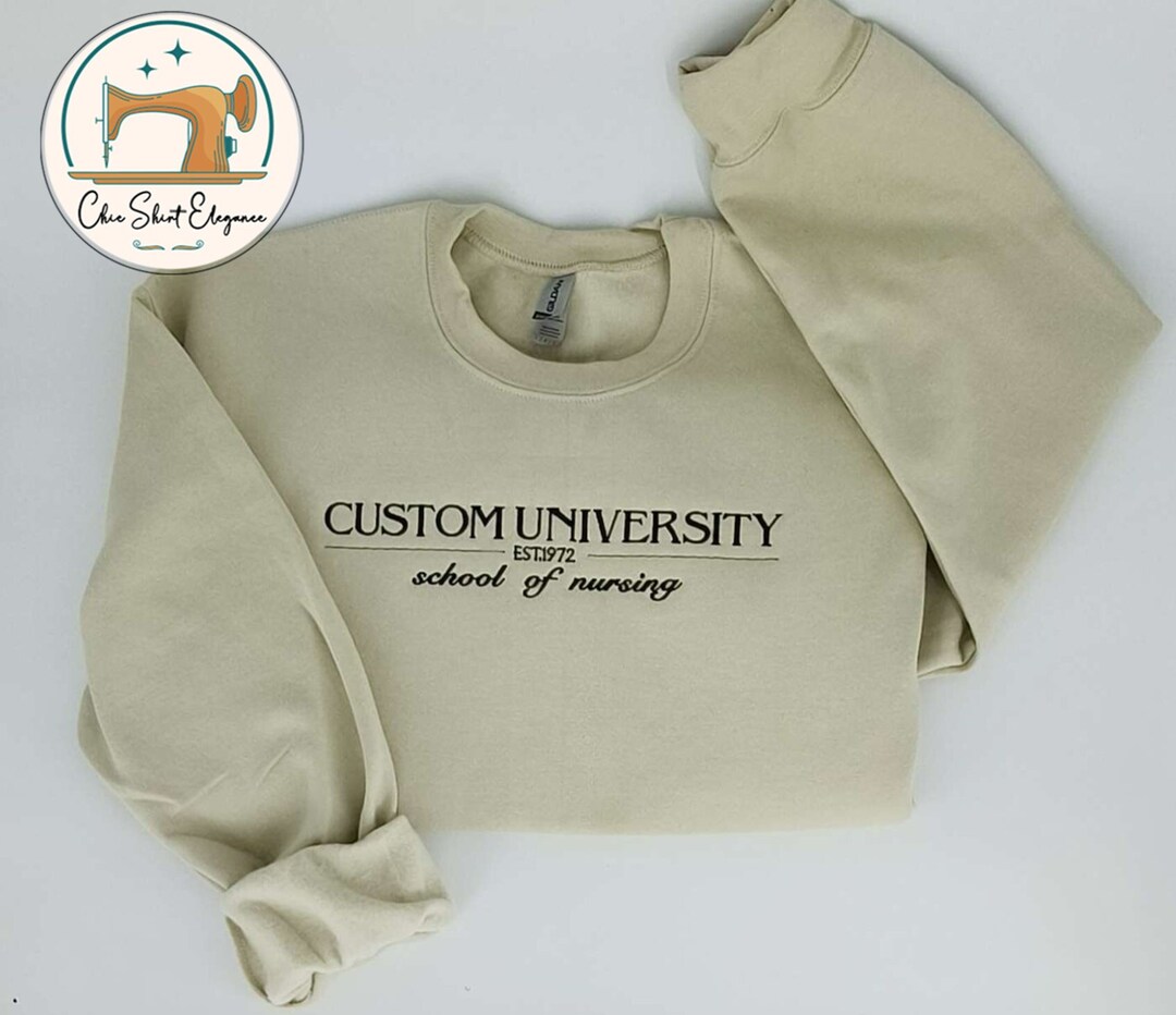 Custom College Embroidered Sweatshirt,customized School Sweatshirt ...