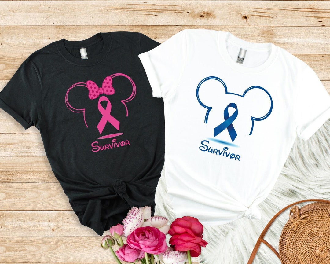 Custom Disney Mickey Minnie Mouse Cancer Awareness Shirt, Pink Ribbon ...