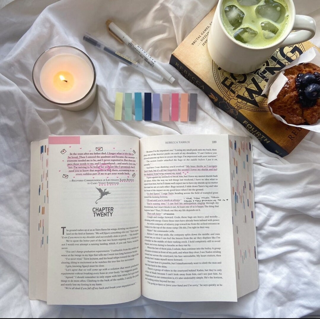 Annotated Books Fourth Wing and Iron Flame by Rebecca Yarros - Etsy