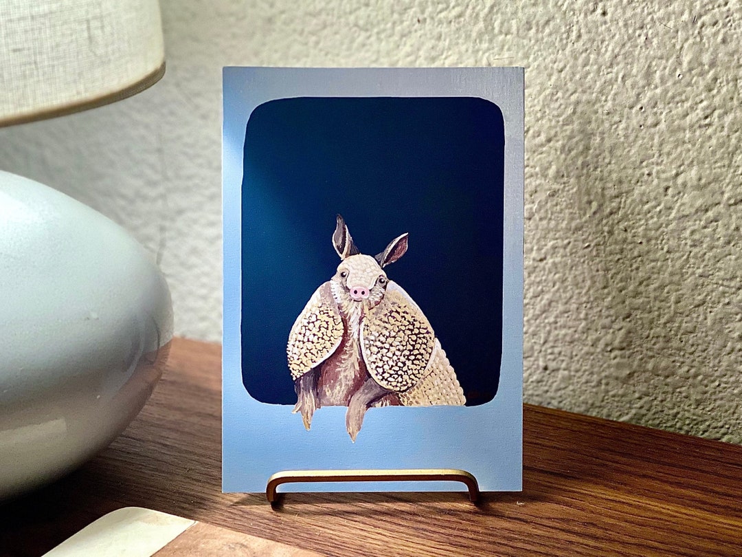 Armadillo Portrait Art Print on Giclee Paper Made From Original Acrylic Painting the Dapper ...