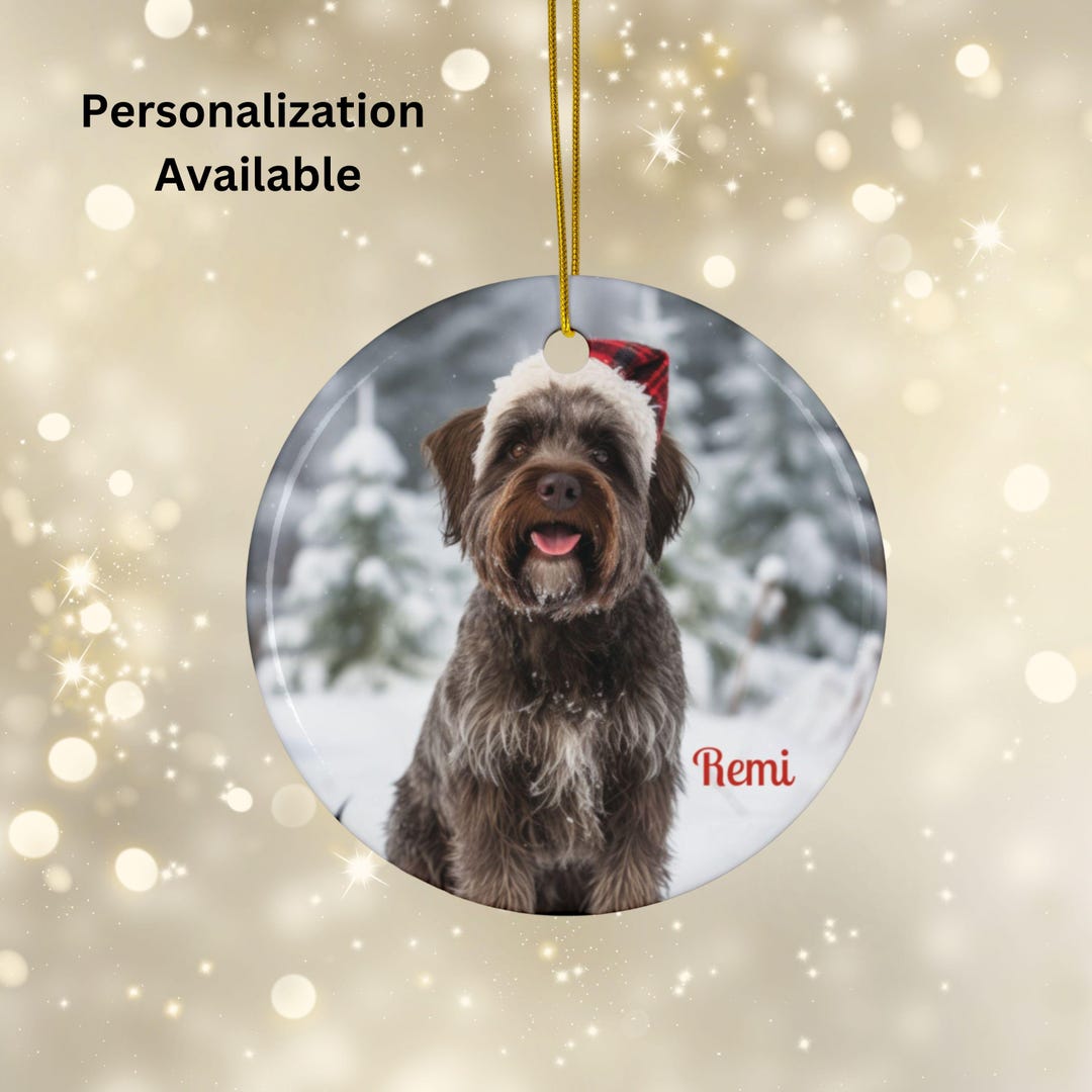 Wirehaired Pointing Griffon Custom Name Ceramic Ornament, Griffon ...
