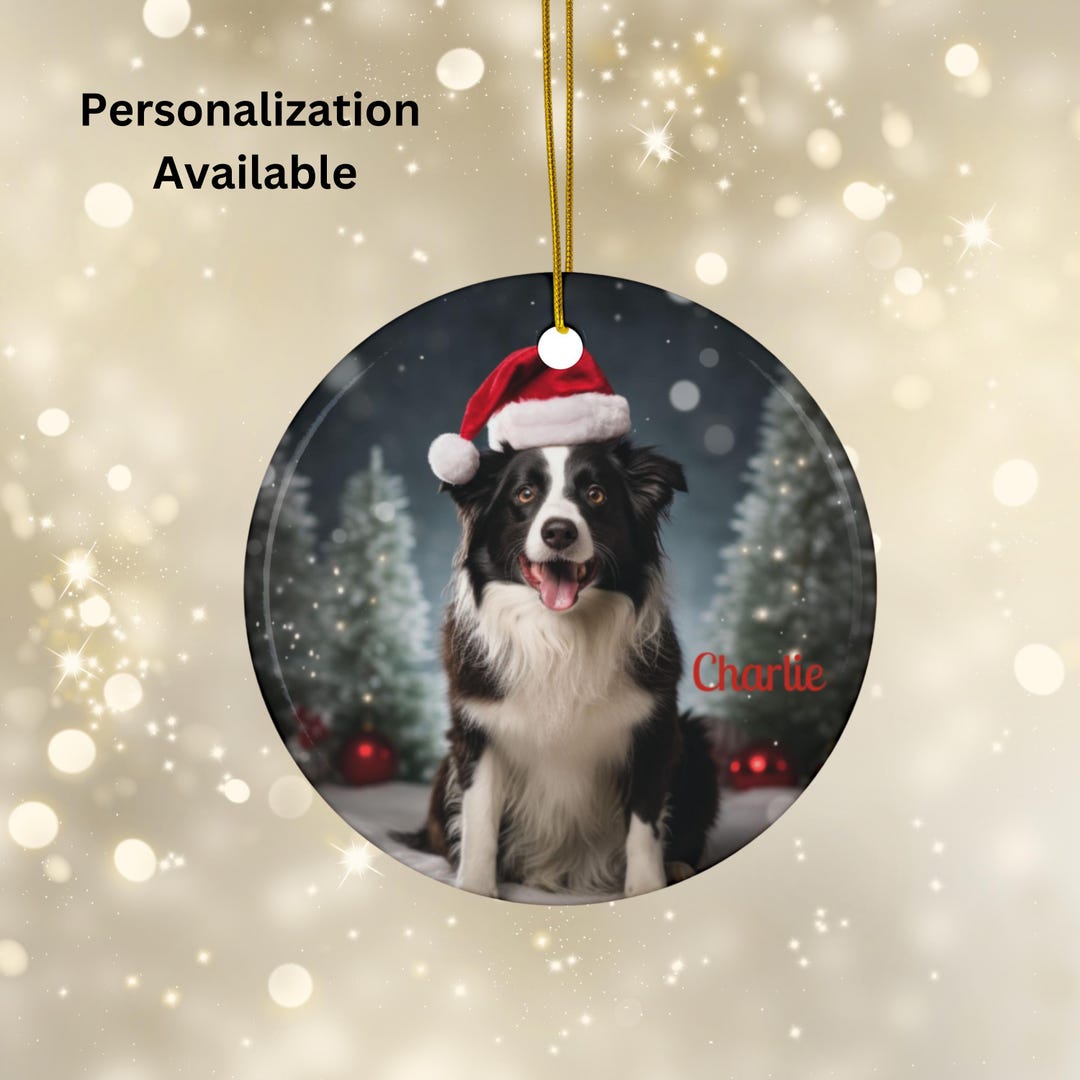 Border Collie Custom Name Ceramic Ornament, Border Collie Mom Gift ...